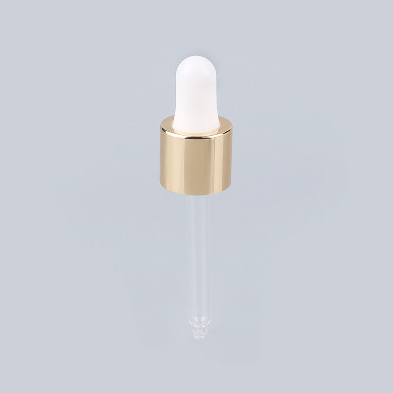 Gold Silver Cosmetic Bottle Dropper Tops For Essential Oils 18/410 20/410